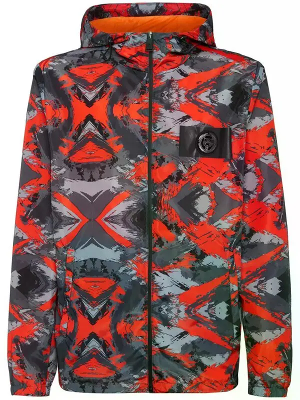 PLEIN SPORT Logo-print Hooded Jacket - Red