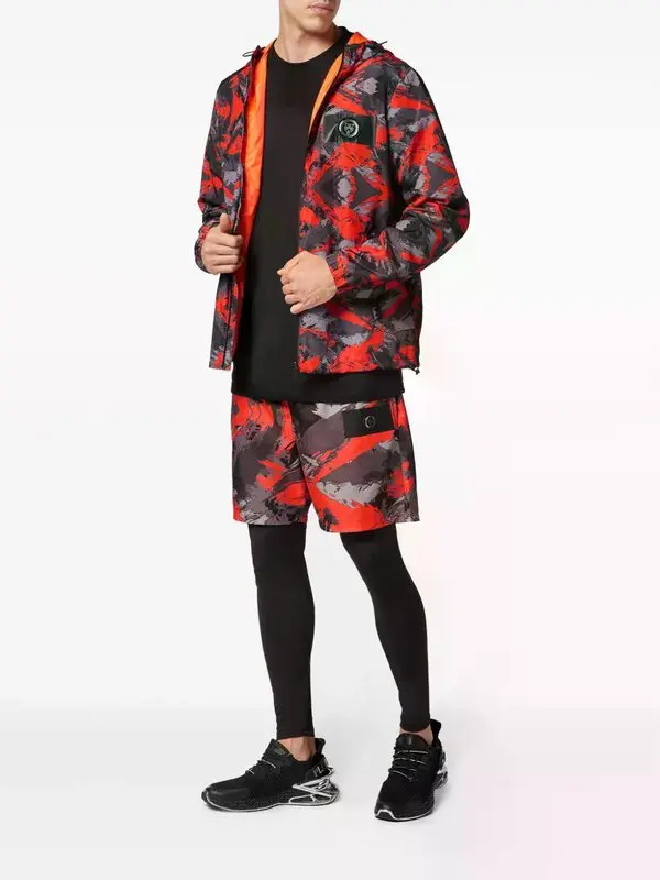 PLEIN SPORT Logo Print Hooded Jacket