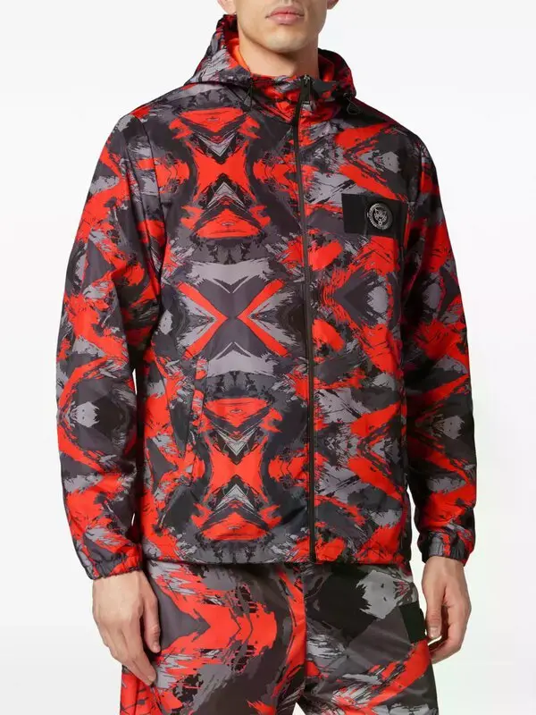 PLEIN SPORT Logo Print Hooded Jacket