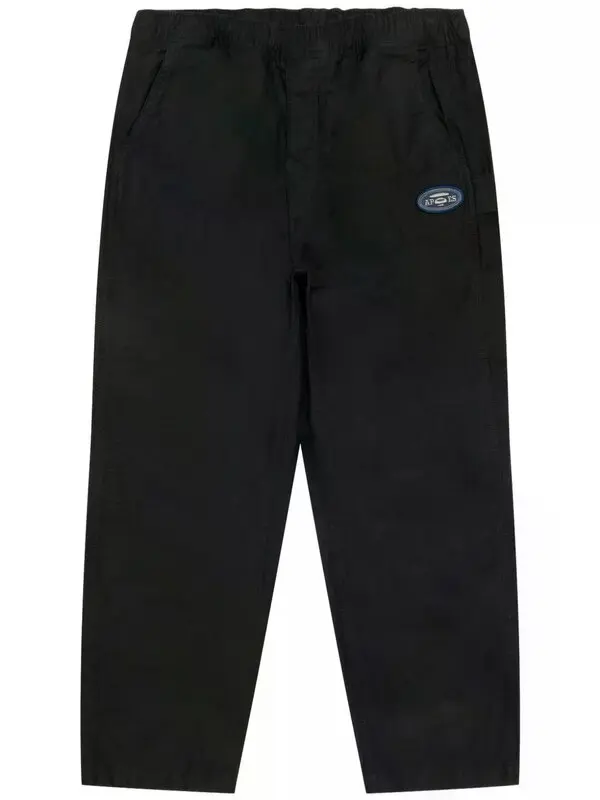 AAPE BY *A BATHING APE Logo-patch Trousers - Black