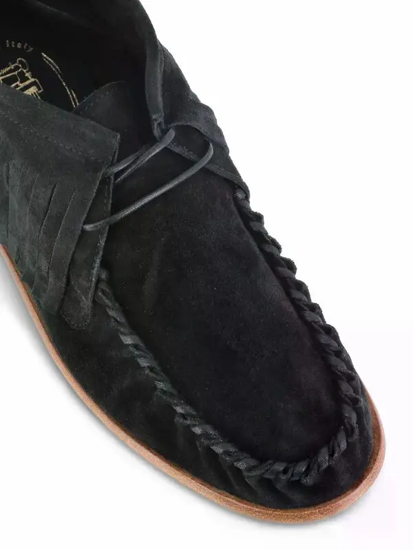 ALEXANDER HOTTO Suede Fringed Ankle Boots
