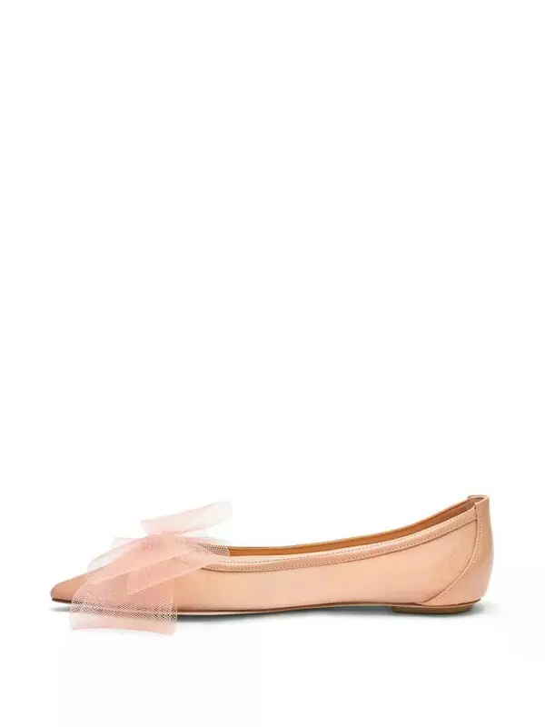 STUART WEITZMAN Ballerina Flats With Bow Detailing
