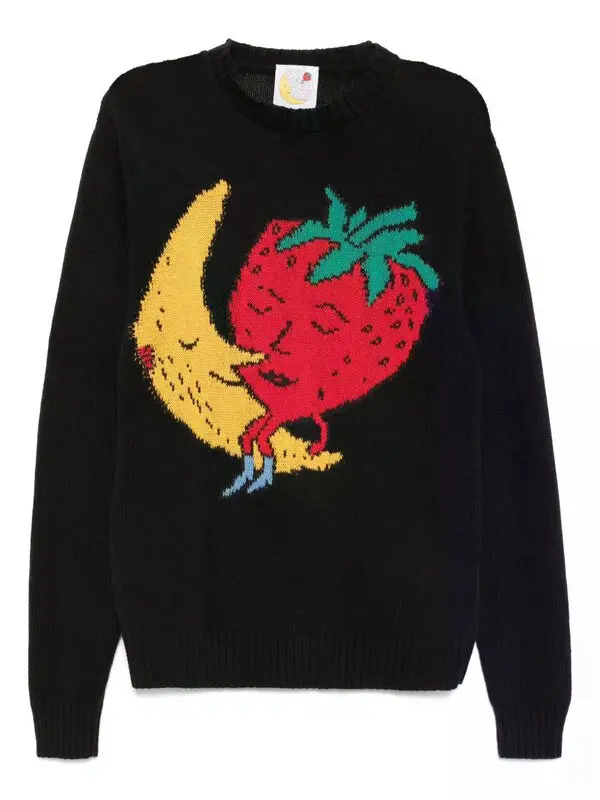SKY HIGH FARM WORKWEAR Graphic Print Jumper - Black