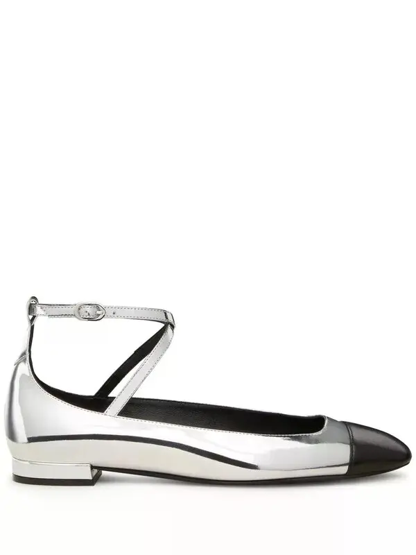 STUART WEITZMAN Ballerina Flats With Ankle Strap