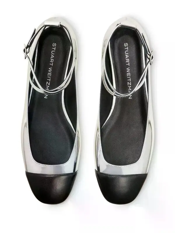 STUART WEITZMAN Ballerina Flats With Ankle Strap