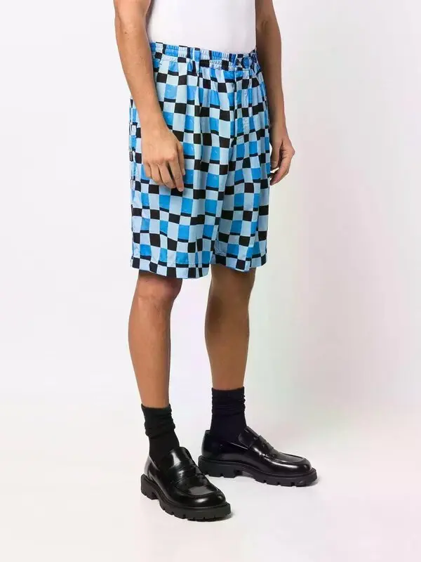 Marni Checked Knee-length Shorts