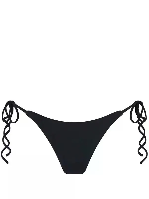 LET'S SWIM Side-tie Bikini Bottom - Black