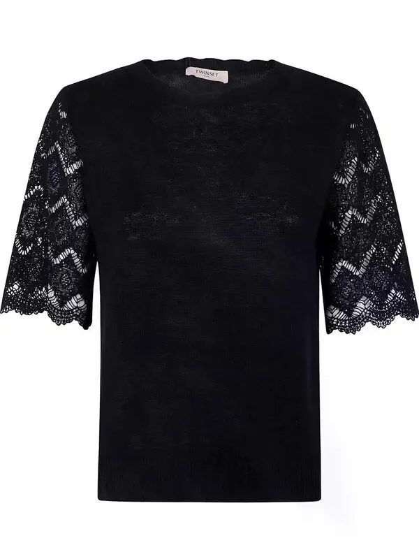 TWINSET Lace-sleeved Blouse