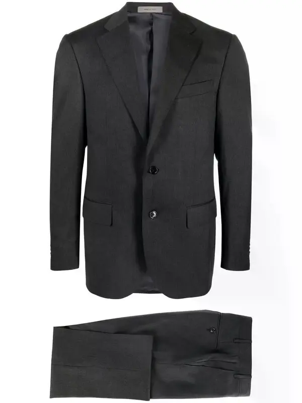 Corneliani Single-breasted Virgin-wool Suit - Grey