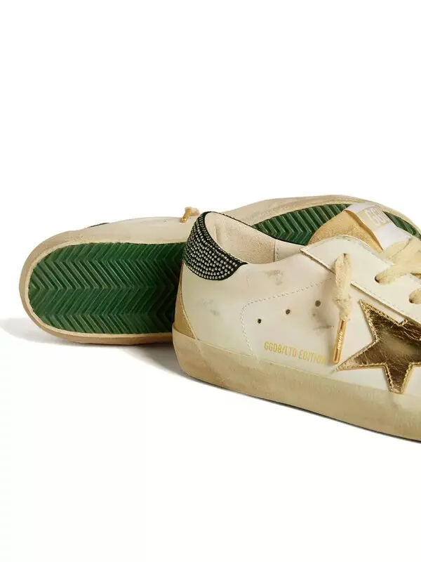 GOLDEN GOOSE Super Star Sneakers With Swarovski Crystal Embellishment
