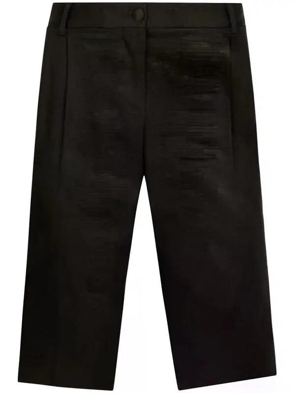 Dolce & Gabbana Pleated Knee-length Tailored Shorts - Black