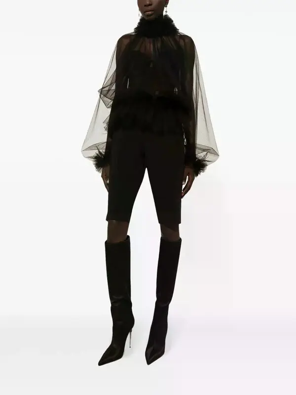 Dolce & Gabbana Pleated Knee-length Tailored Shorts
