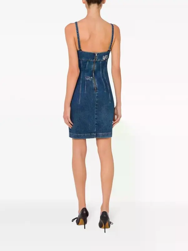 Moschino Appliquéd Denim Mini Dress