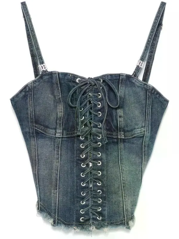 MISBHV Lara Denim Corset - Blue