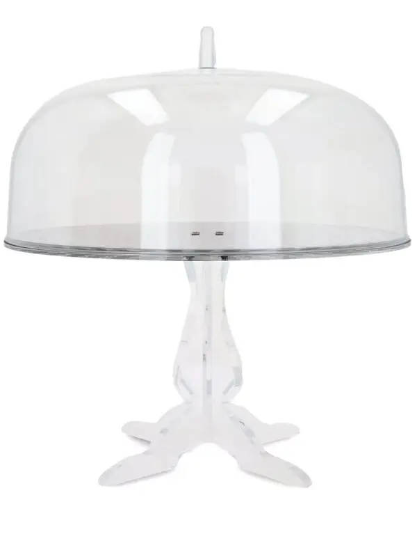 10 CORSO COMO Circle-print Acrylic-glass Cake Stand - Black