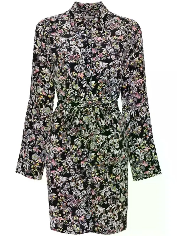 Zadig&Voltaire Botanical Print Silk Shirtdress