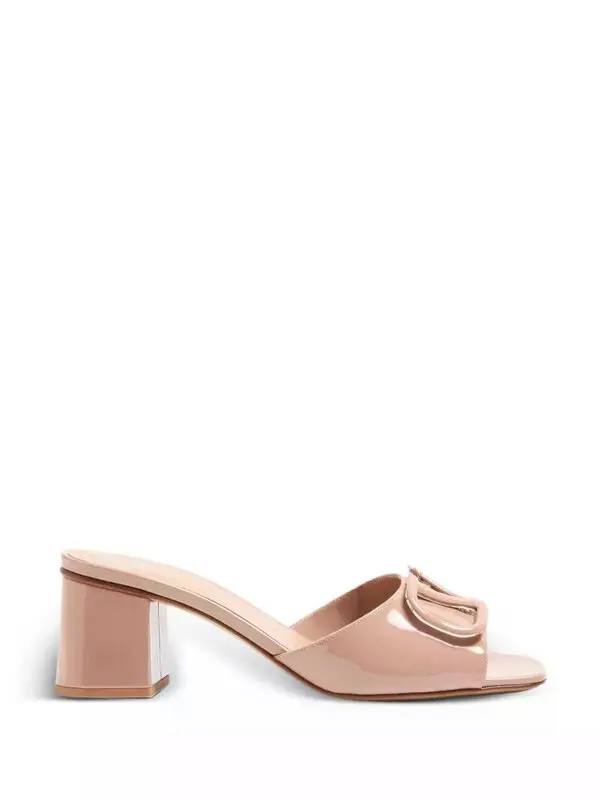 Valentino Garavani 60mm Vlogo Signature Block Heel Sandals - Neutrals