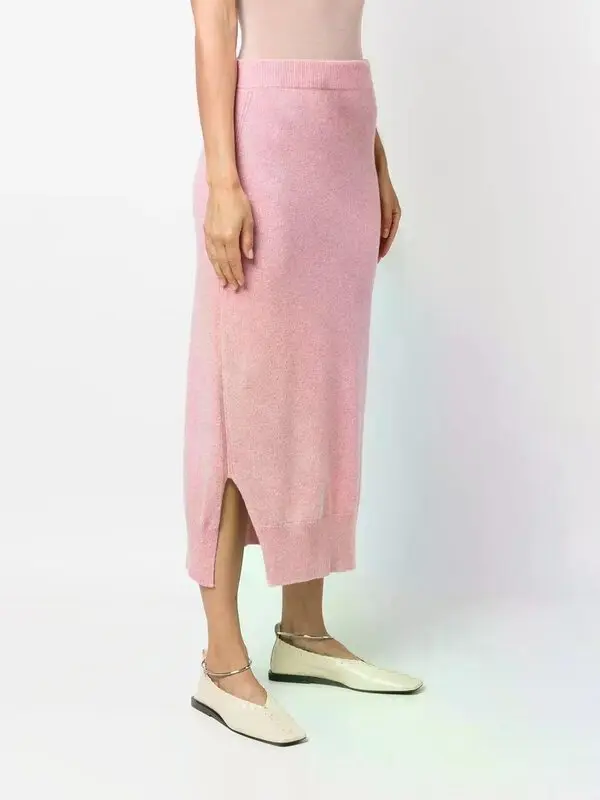 BARRIE High-waisted Knit Midi Skirt