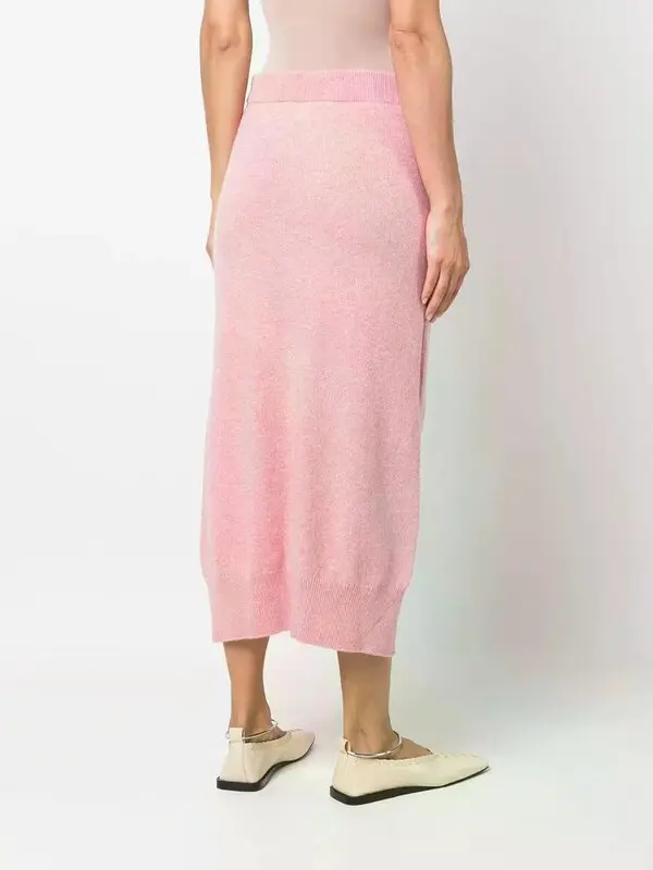 BARRIE High-waisted Knit Midi Skirt