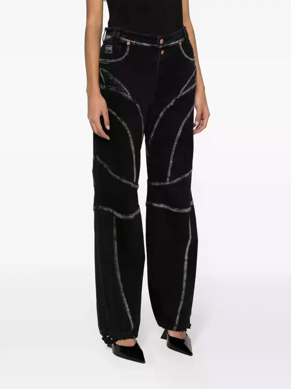 Versace Straight-leg Jeans With Contrasting Trim