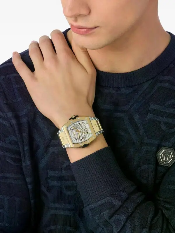 Philipp Plein The Skeleton 44mm Watch - Silver