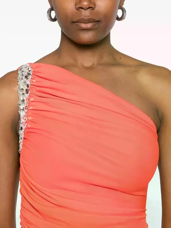 David Koma Crystal-claw Draped Mini Dress