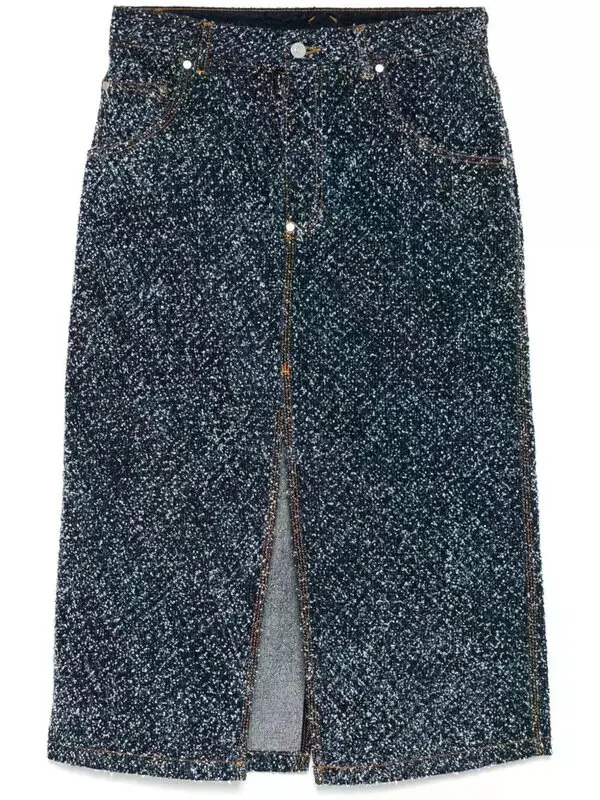 Stella McCartney Bouclé Denim Skirt