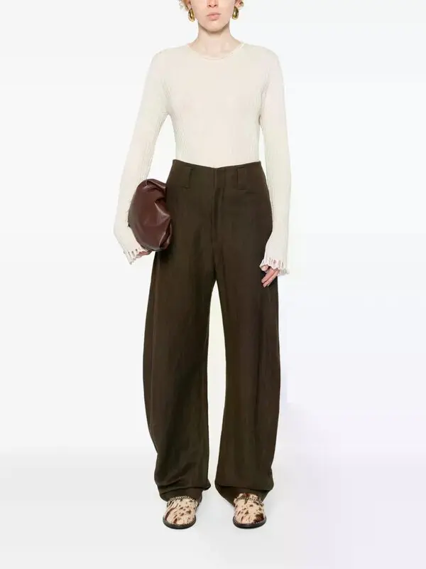 UMA WANG Distressed Effect Fine Knit Jumper