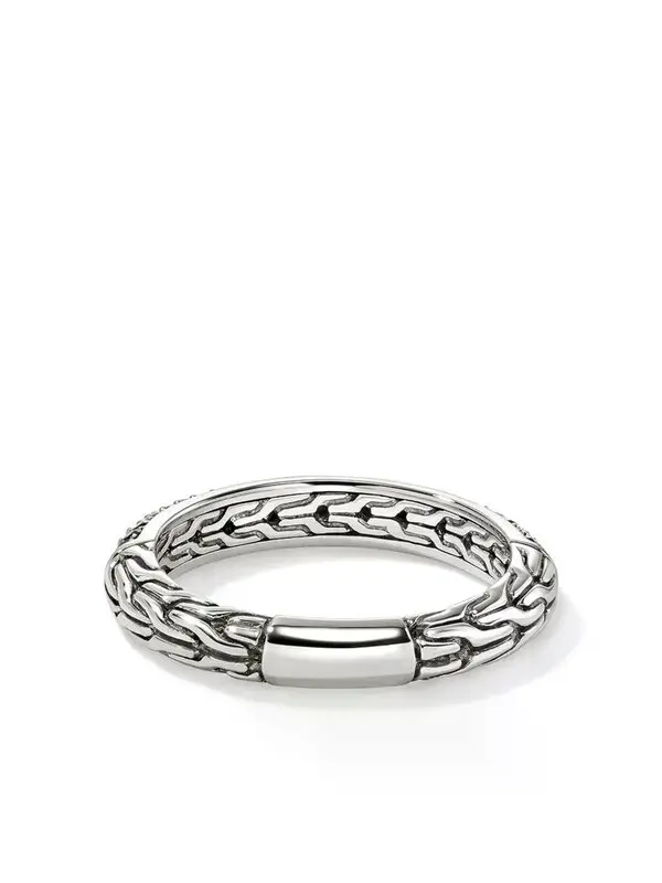 John Hardy Sterling Black Sapphire Pavé Band Ring