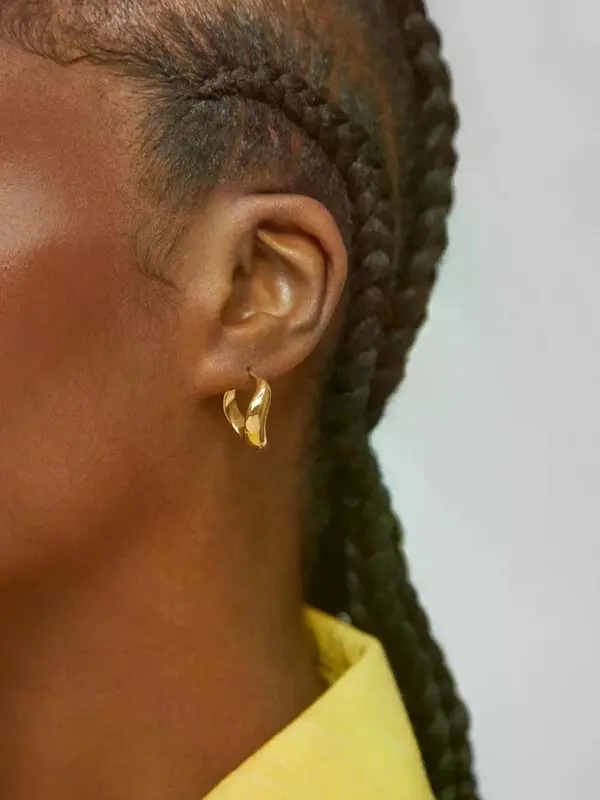 Monica Vinader Medium Swirl Hoop Earrings