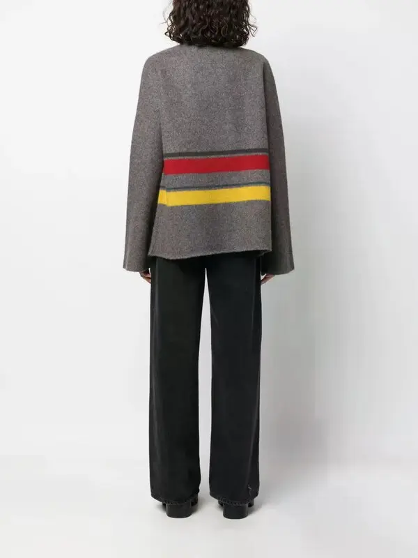Frenckenberger Cashmere Cardigan With Horizontal Stripes