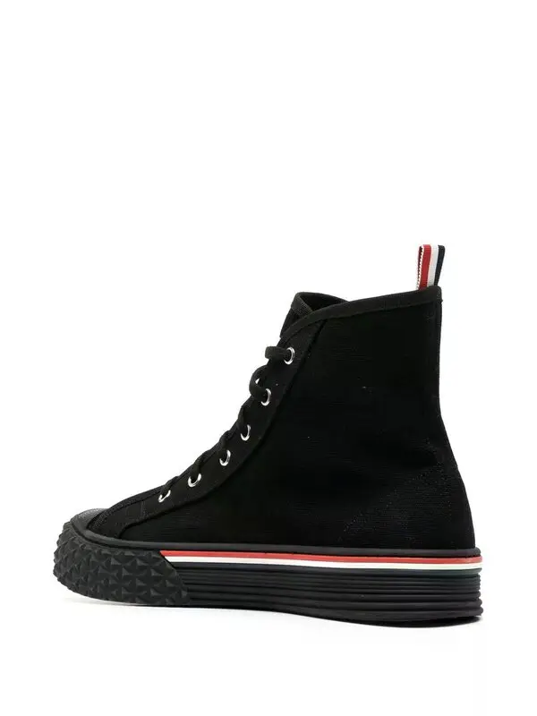 Thom Browne Rwb Stripe High-top Sneakers