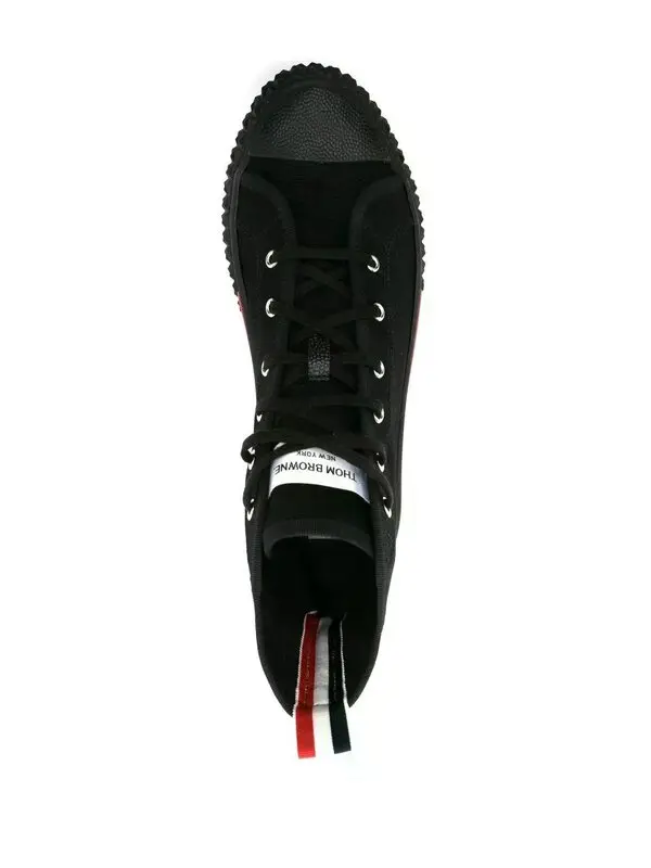Thom Browne Rwb Stripe High-top Sneakers