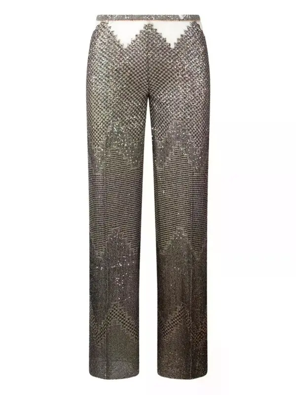 CIRCUS HOTEL Sequined Flared Trousers