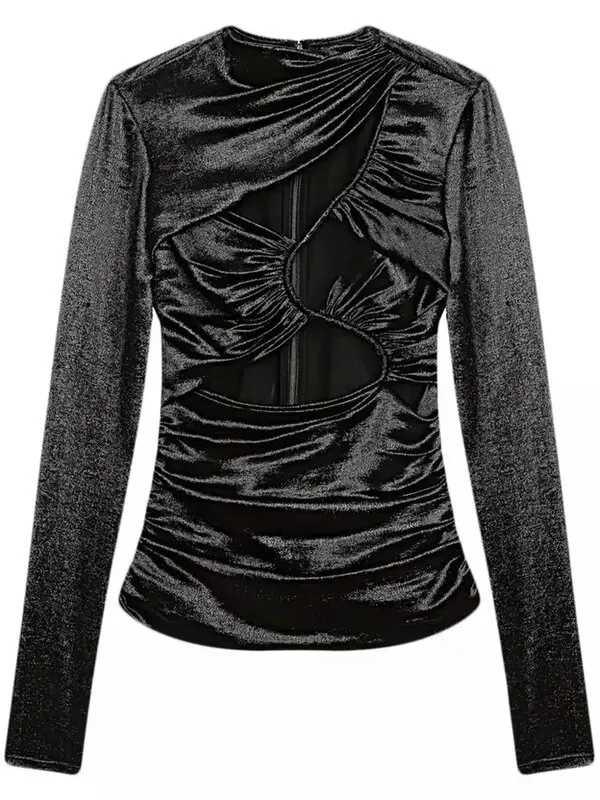 Isabel Marant Étoile Silk Blend Lurex Top - Black