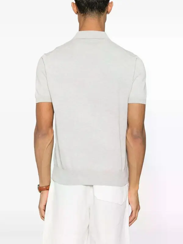 TOM FORD Cotton Polo Shirt - Grey