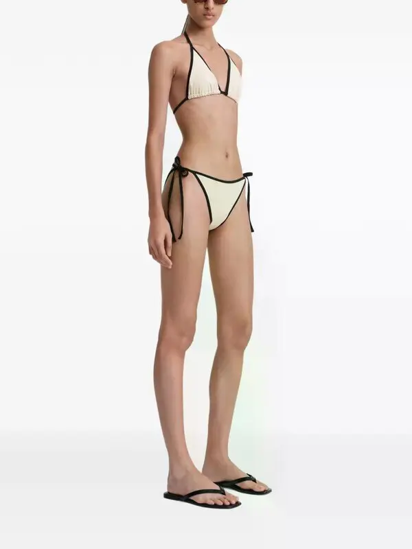 TOTEME Stripe Tie Bikini Bottoms - Neutrals