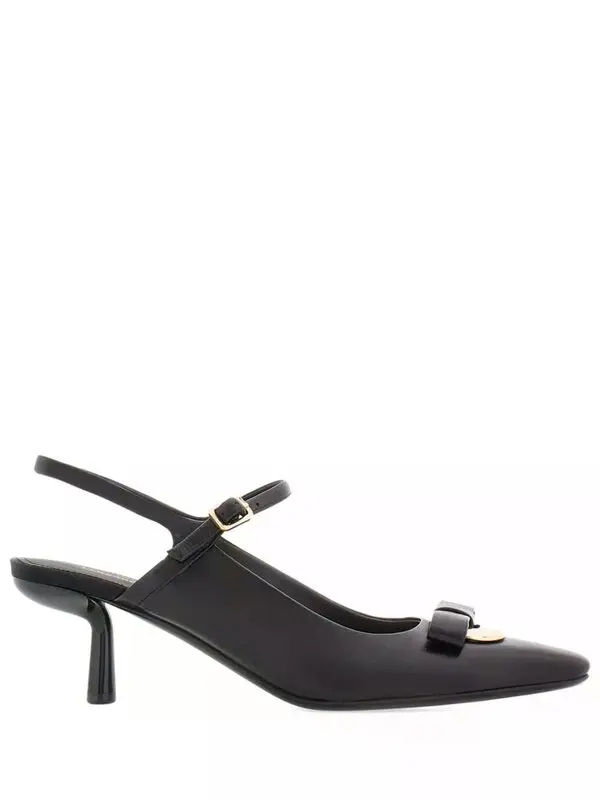 FERRAGAMO 55mm Bow Detail Slingback Pumps