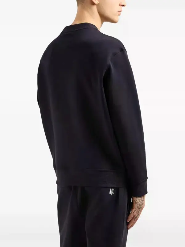 Armani Exchange Logo-embroidered Sweatshirt - Blue