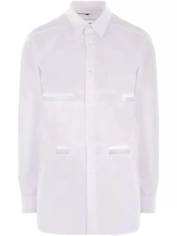Comme Des Garçons Peter Pan Ruffle Shirt - White