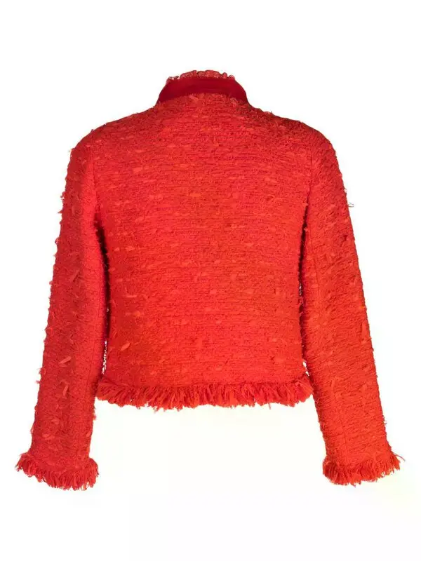 Shiatzy Chen Tweed Frayed-trim Jacket