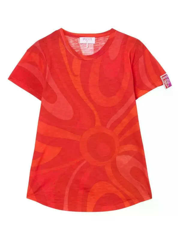 Emilio Pucci Abstract Print T-shirt - Red