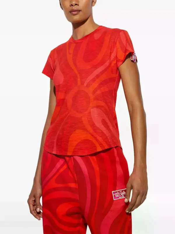 Emilio Pucci Abstract Print T-shirt - Red