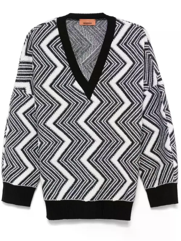 Missoni Zigzag Wool Sweater - Black