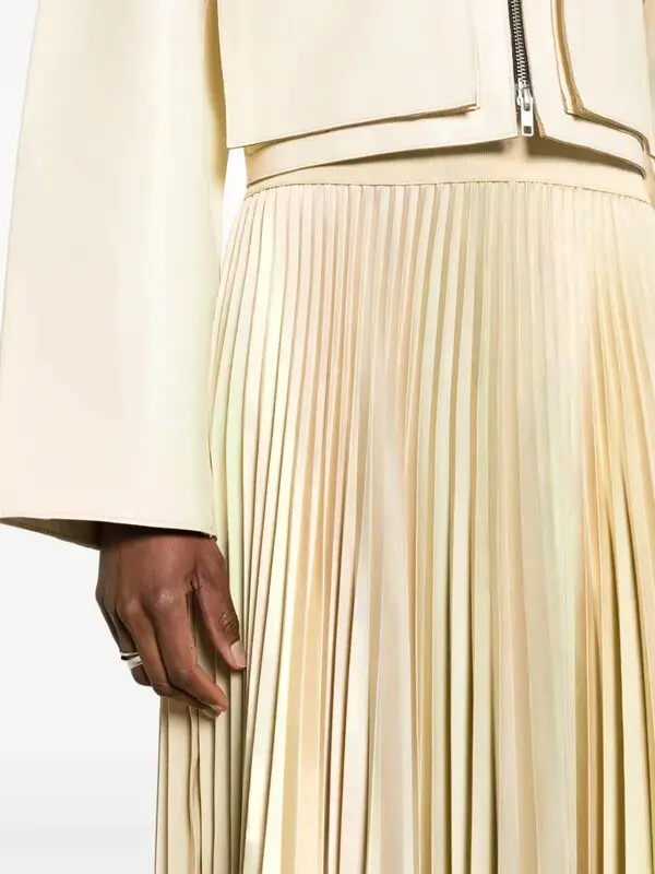 JOSEPH Ade Pleated Midi Skirt - Neutrals
