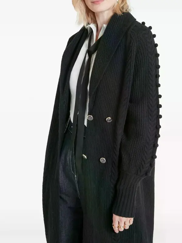 TEMPERLEY LONDON Chrissie Cardigan-coat - Black
