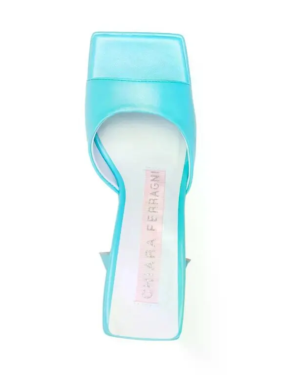 CHIARA FERRAGNI Square-toe Block-heel Sandals