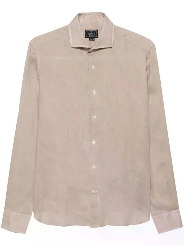 ORIAN Long-sleeve Linen Shirt - Neutrals