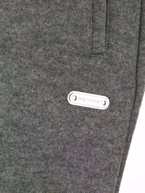 Alexander McQueen Logo-plaque Track Pants - Grey