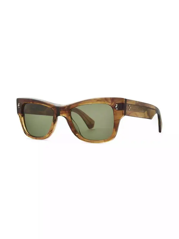 MR. LEIGHT Duke Square Frame Sunglasses - Brown